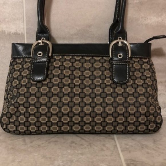 Nine West | Bags | Nine West Beigeblack Shoulder Bag | Poshmark